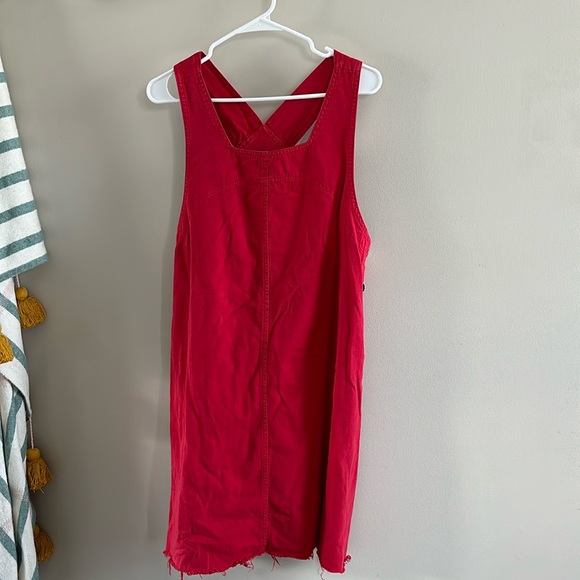 Studio Ease | Dresses | Vintage Red Overall Dress | Poshmark